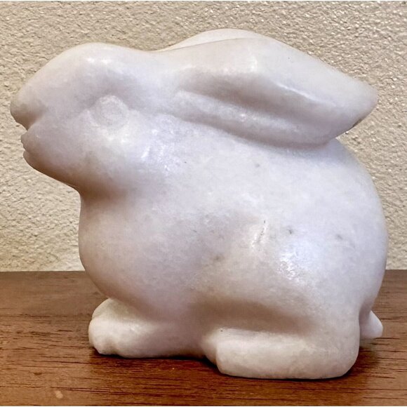 Art | Marbled Stone Figurine Rabbit 25 Tall Vintage Hand Carved | Poshmark